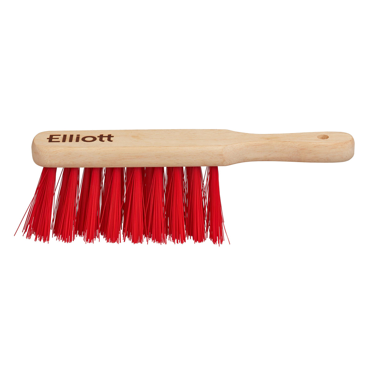 Elliott Wooden Hand Brush With Stiff Red Synthetic Fibres – Dayes